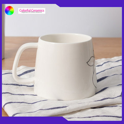 Food Contact Safe Promotional Ceramic Travel Mug Low Water Absorption Durable