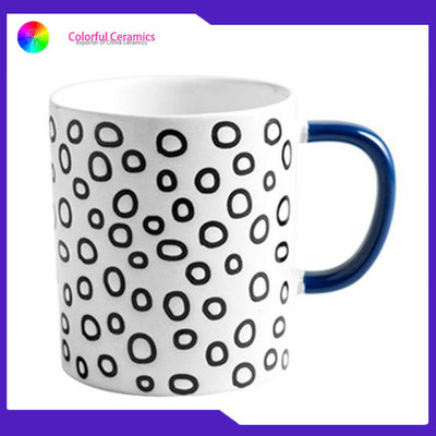 Tableware Sets Silkdscreen Coffee Mugs , Custom Ceramic Mugs 370ml Eco Friendly