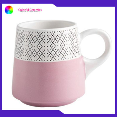 Lead Free Custom Printed Ceramic Mugs Stoneware Silkscreen Potbelly Low Water Absorption