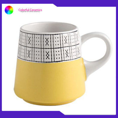Lead Free Custom Printed Ceramic Mugs Stoneware Silkscreen Potbelly Low Water Absorption