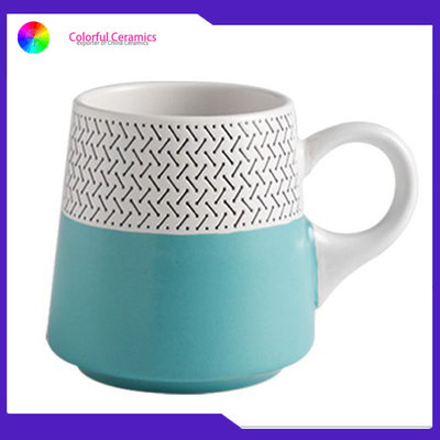 Lead Free Custom Printed Ceramic Mugs Stoneware Silkscreen Potbelly Low Water Absorption