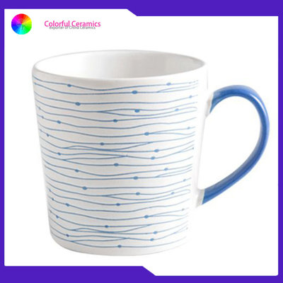 Ceramic Silkscreen Coffee Mugs Big Volume Custom Printed Cups Different Size