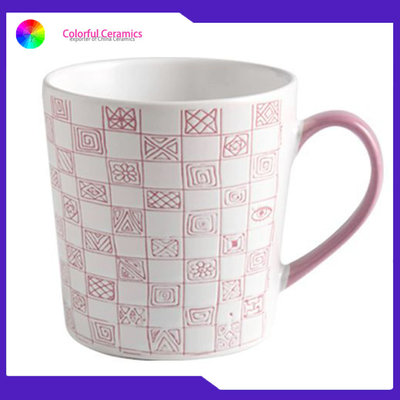 Ceramic Silkscreen Coffee Mugs Big Volume Custom Printed Cups Different Size
