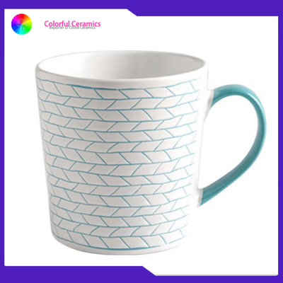 Ceramic Silkscreen Coffee Mugs Big Volume Custom Printed Cups Different Size