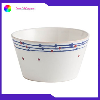 5.5 Inch Handmade Porcelain Bowls , Hand Painted Ceramic Bowls Stoneware