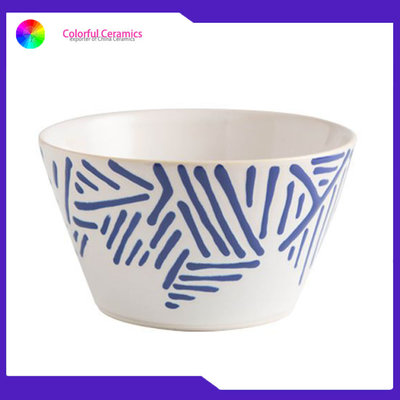 5.5 Inch Handmade Porcelain Bowls , Hand Painted Ceramic Bowls Stoneware