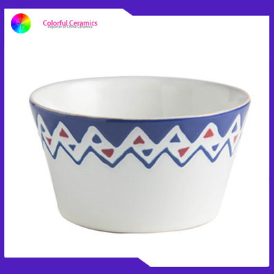5.5 Inch Handmade Porcelain Bowls , Hand Painted Ceramic Bowls Stoneware