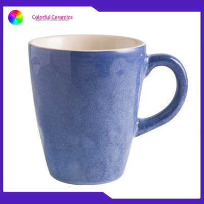 Water Cube Embossed Ceramic Coffee Mugs Glazed Tableware Cup 600ml Lead Free