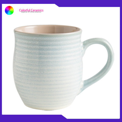 600ml Thread Custom Embossed Mugs Food Safe Temperature Extremes Long Lifespan