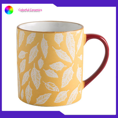 Oven Safe Silkscreen Coffee Mugs Low Water Absorption Lead Free Eco - Friendly