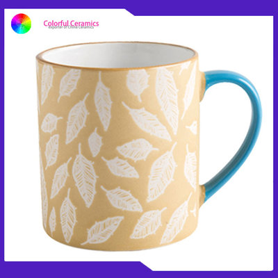 Oven Safe Silkscreen Coffee Mugs Low Water Absorption Lead Free Eco - Friendly