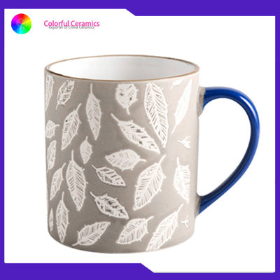 Oven Safe Silkscreen Coffee Mugs Low Water Absorption Lead Free Eco - Friendly