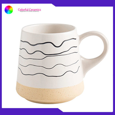 Decorative Ceramic To Go Coffee Mugs , Custom Ceramic Coffee Mug Lead Free