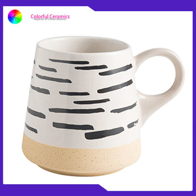 Decorative Ceramic To Go Coffee Mugs , Custom Ceramic Coffee Mug Lead Free