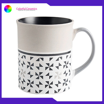Vintage Style Ceramic Travel Coffee Mugs Silkscreen Food Safe Temperature Extremes