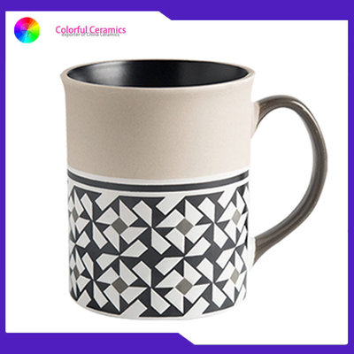 Vintage Style Ceramic Travel Coffee Mugs Silkscreen Food Safe Temperature Extremes