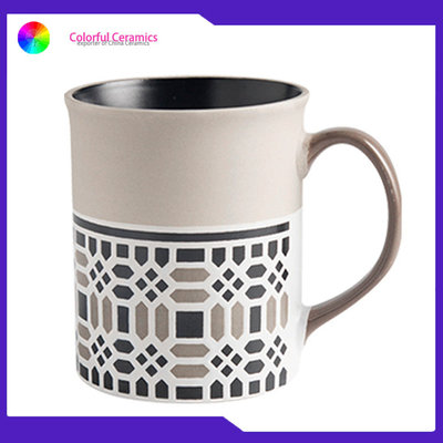 Vintage Style Ceramic Travel Coffee Mugs Silkscreen Food Safe Temperature Extremes