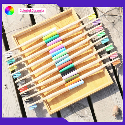 Eco Organic Charcoal Bamboo Toothbrush Nylon / DuPont Bristle Material Customiaed