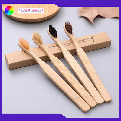 4 Pack Kids Travel Toothbrush Bamboo Charcoal Bristle Biodegradable Eco Friendly