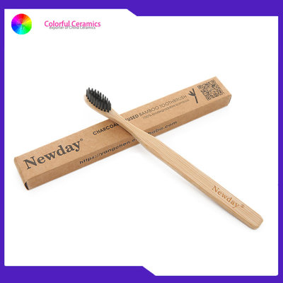 4 Pack Kids Travel Toothbrush Bamboo Charcoal Bristle Biodegradable Eco Friendly