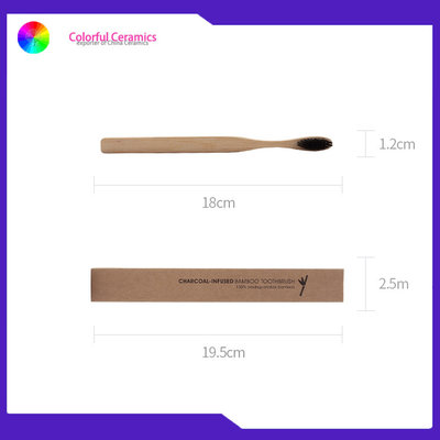 4 Pack Kids Travel Toothbrush Bamboo Charcoal Bristle Biodegradable Eco Friendly