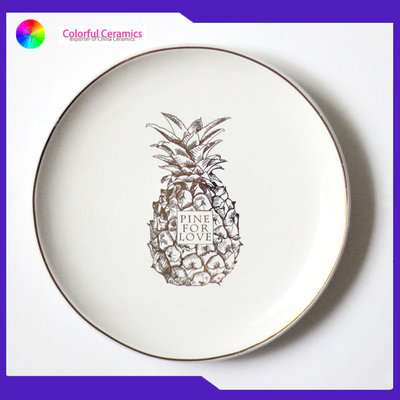 Eco Friendly Ceramic Dinner Plates 8 Inch Nordic Style Dessert / Jewelry Show Usage