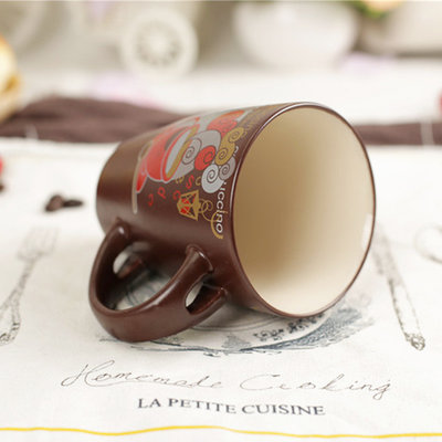 Brown Ceramic Personalized Stoneware Mugs Modern Simple Environmental Protection