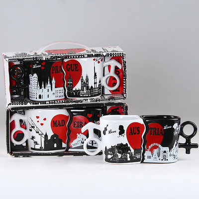 Nordic Unique Lovers Custom Ceramic Coffee Mugs Stoneware Household Coffee Tea Cups