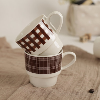 Stackable Coffee Travel Cup , Coffee Ceramic Mug Advertising Promotion Gift
