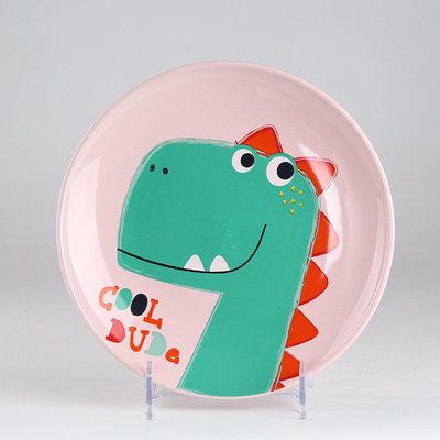 Dinasaur Glaze Ceramic Cup Plate Bowl Set , Coffee Plate Soup Mug Oven Safe