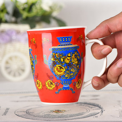 Custom Logo Drum Cup Ceramic Travel Coffee Mugs Advertising Promotional Gifts