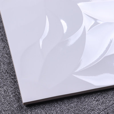 Slip Resistance Decorative Ceramic Tile 30x60 Wave White Glossy Wall Tiles