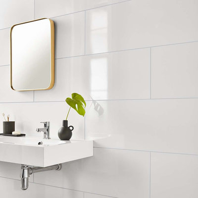 Slip Resistance Decorative Ceramic Tile 30x60 Wave White Glossy Wall Tiles