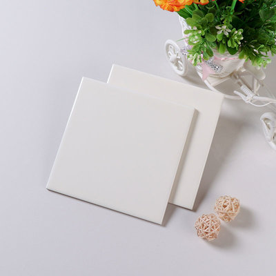 6x6 Beige Ceramic Wall Tiles Bevelled Kitchen Tiles ISO9001 Certificate