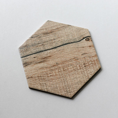 Wood Series Hexagon Ceramic Tile 8 X 9.2 Inch Glaze Ceramic Mosaic Tile