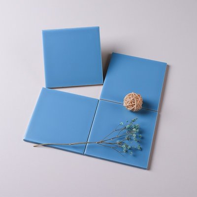 Sky Blue Interior Ceramic Wall Tiles 100X100 Building Materials 8mm Thickness