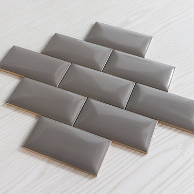 Bread Look Subway Wall Tile Gray Color Decorative Ceramic Tiles 7.5x15