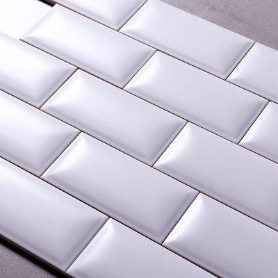 75X150mm Size Interior Wall Usage Ceramic Bread-look Subway Tiles in White