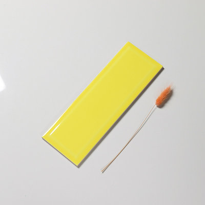 Smooth Yellow Glazed Subway Wall Tile 10x30cm Modern Bathroom Subway Tile