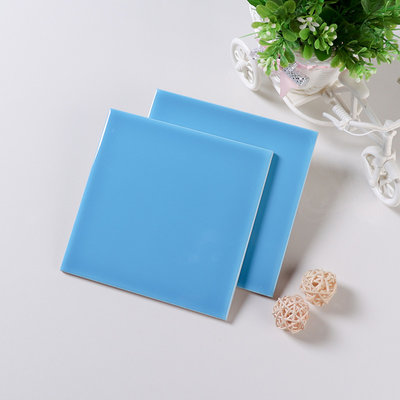 Metro Brick Blue Subway Tile 6 X 6 Elegant Glazed Ceramic Tile Slip Resistance