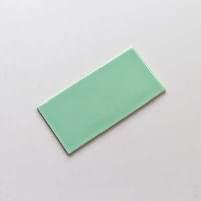 Green High Gloss Subway Tile 4x8 Glass Mosaic Tiles For Bathroom Interior