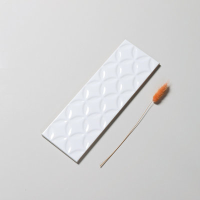 Anti Slip Glossy Modern Kitchen Wall Tiles 100x300 White Glazed Subway Tile