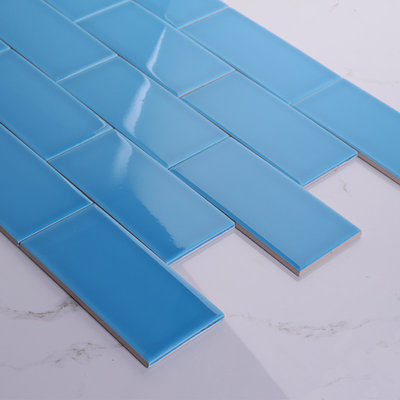 Antibacterial 3x6 Subway Wall Tile Beveled Edge Non Slip For Living Room