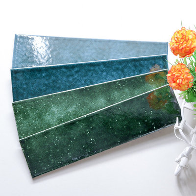 Bathroom Handmade Decorative Wall Tiles Non Slip Handcrafted Ceramic Tiles