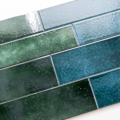 Bathroom Handmade Decorative Wall Tiles Non Slip Handcrafted Ceramic Tiles