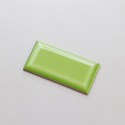 Apple Green Porcelain Subway Tile 3x6 Glossy Flat Ceramic Tile Anti Skidding