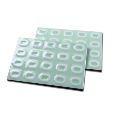 Grass Green Coloured Ceramic Wall Tiles Cutting Diy Tile For Garage Interior