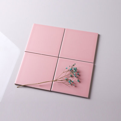 20X20 Subway Wall Tile Glass Wall And Floor Tiles Pink Slip Resistance
