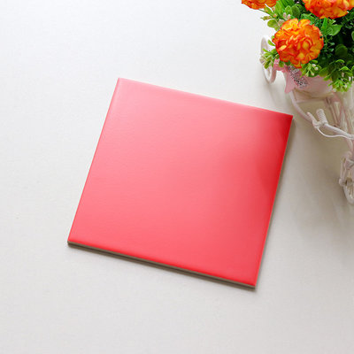 200 X 200 Custom Made Handmade Ceramic Tiles Hand Glazed Subway Tile Red Color
