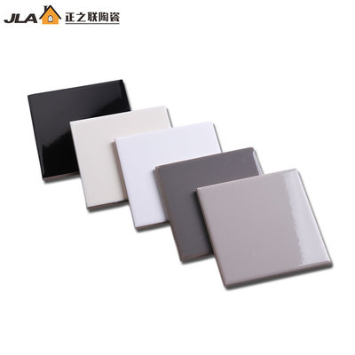 8x8 Inch Classic Black Bathroom Floor Tile , 20X20cm Kitchen Decor Tiles